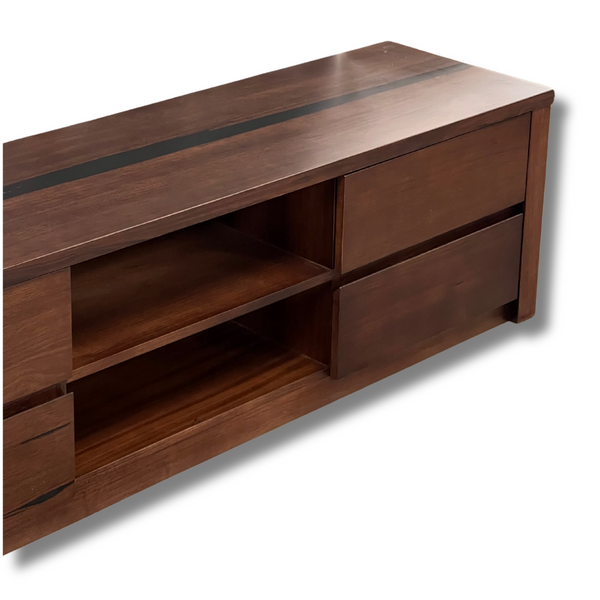 Monaco 1800 Entertainment Unit - Walnut - Moores Homemakers
