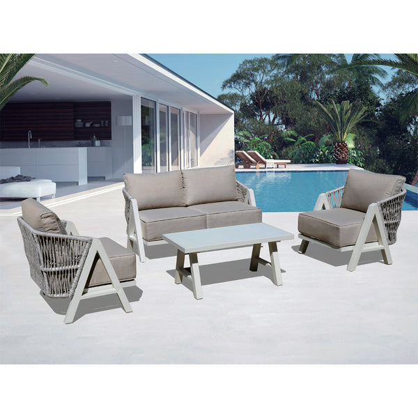 Hervey Bay 4 Piece Outdoor Lounge Set - Moores Homemakers